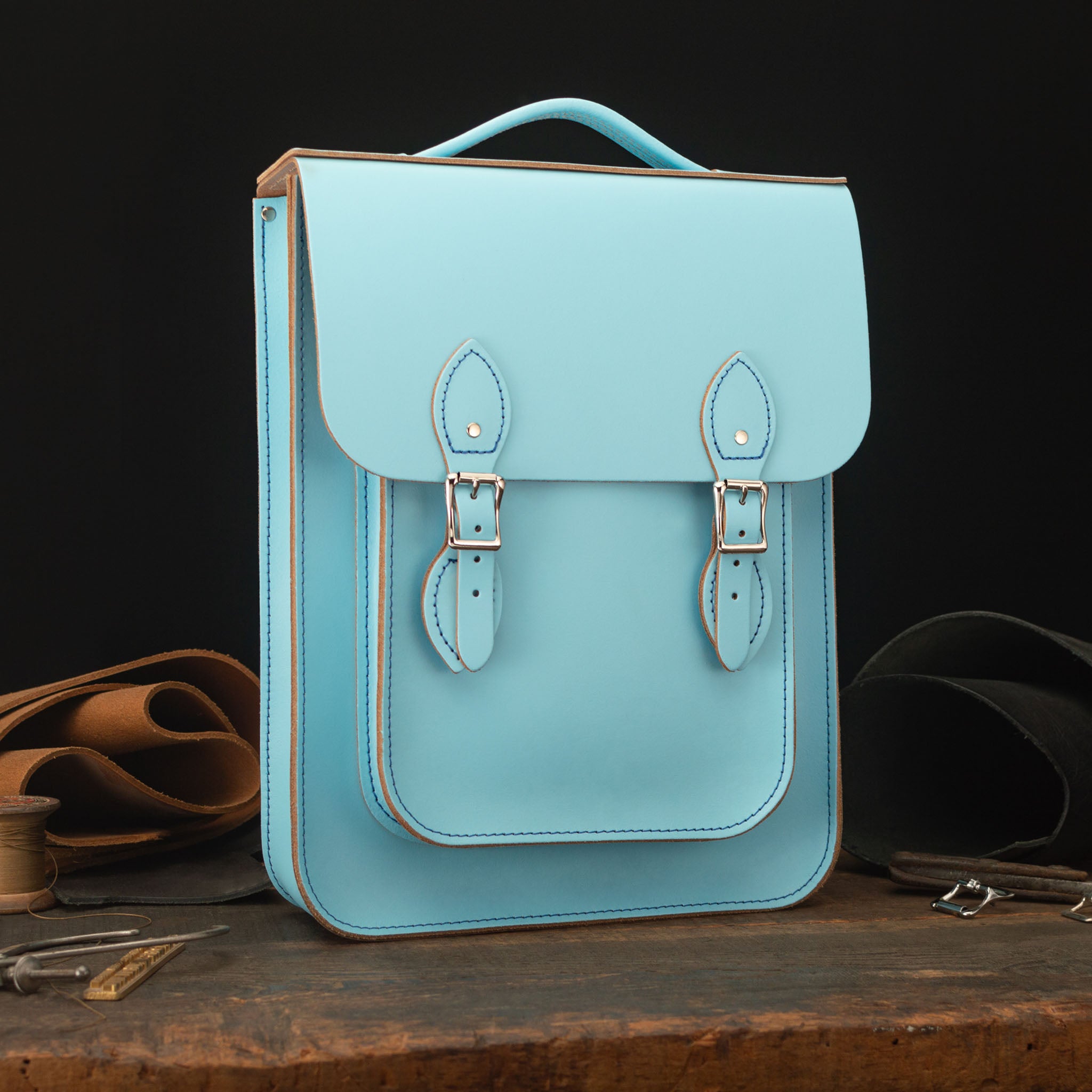 Medium Leather Backpack (Portrait) | The Leather Satchel Co.