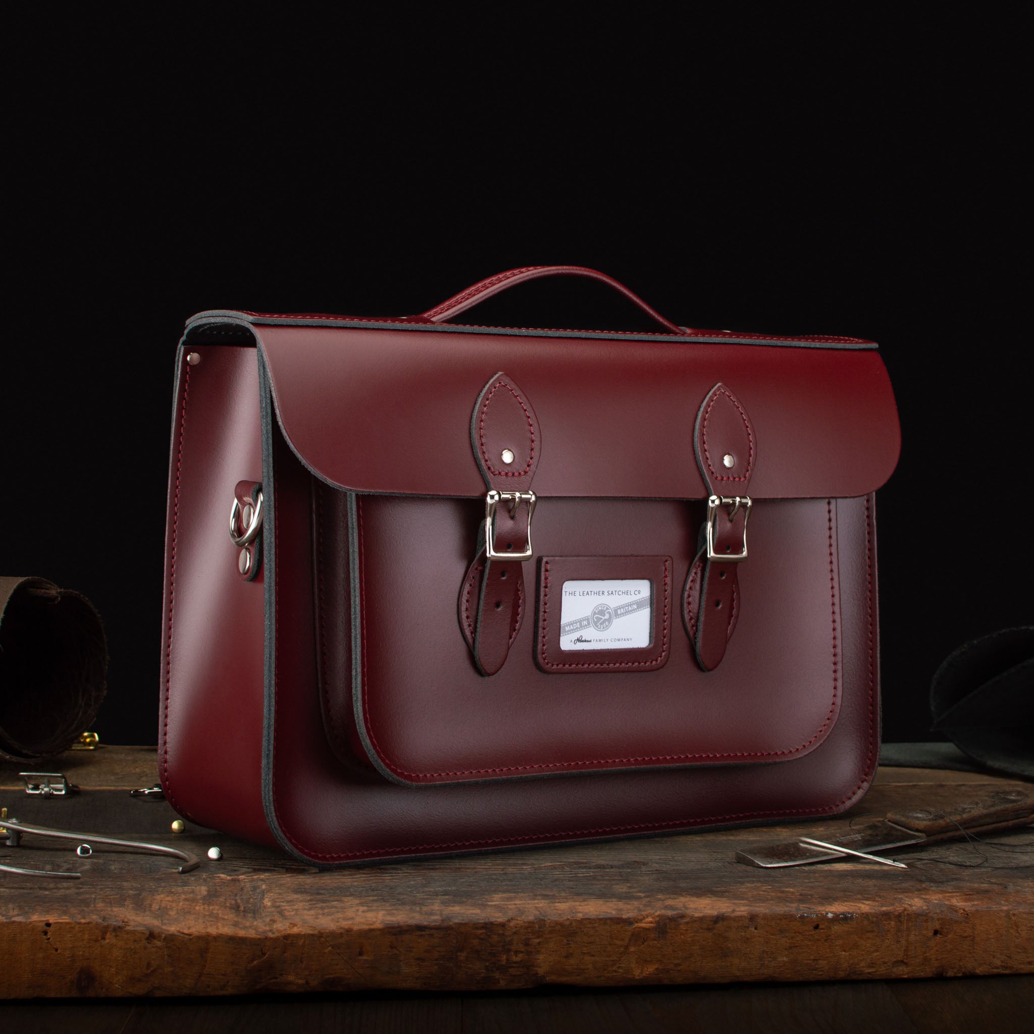 15 Inch Briefcase Satchel | The Leather Satchel Co.