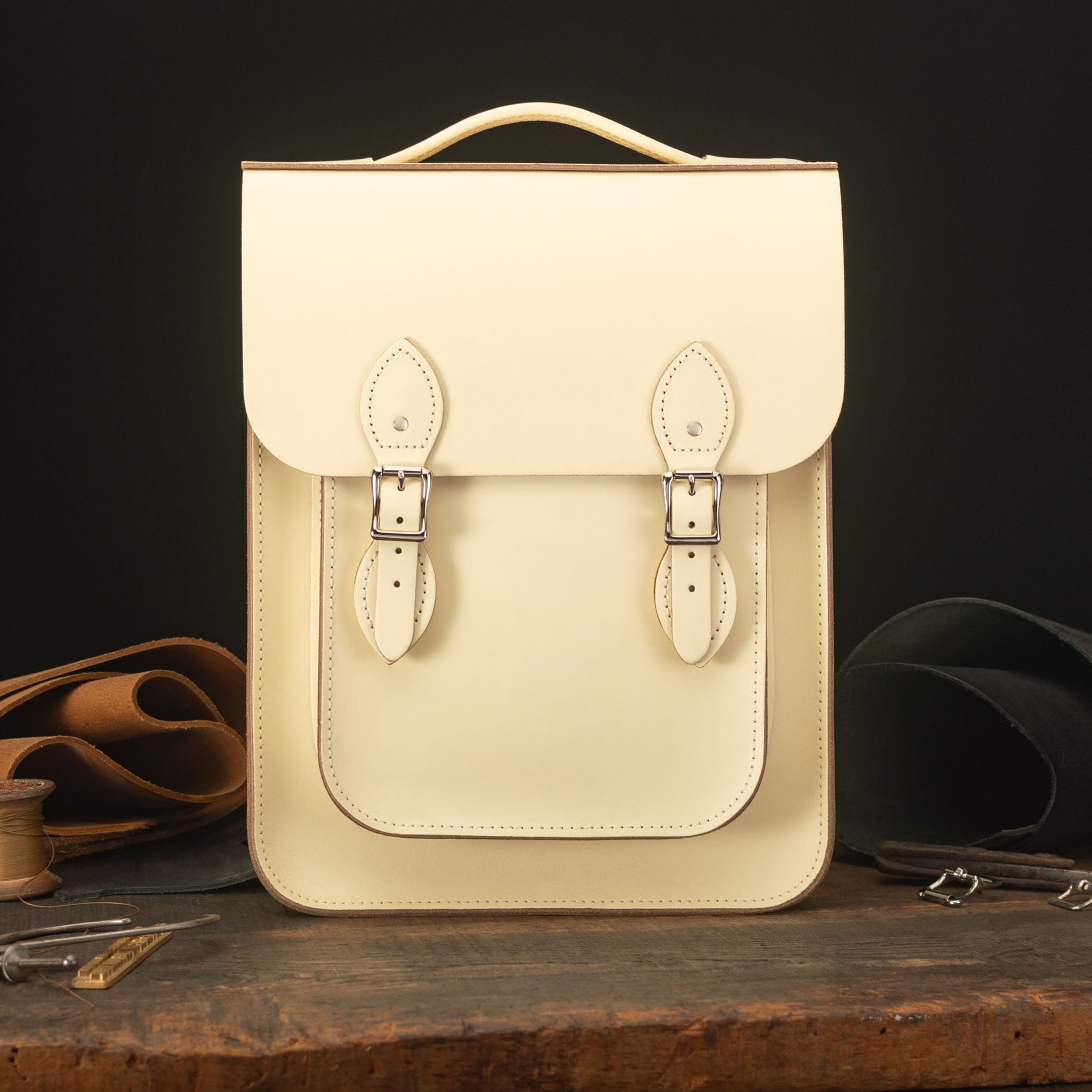 Medium Leather Backpack (Portrait) | The Leather Satchel Co.