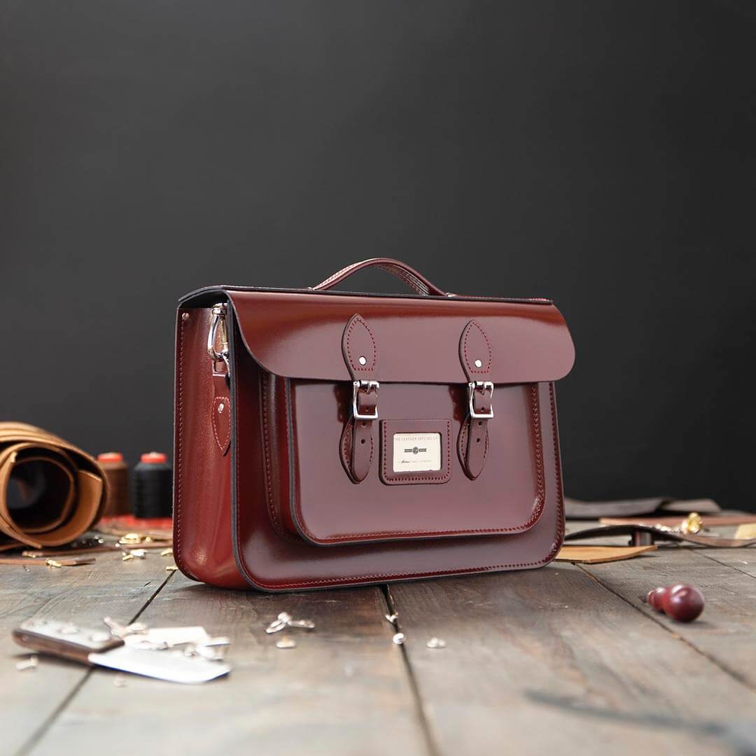 15 Inch Briefcase Satchel | The Leather Satchel Co.