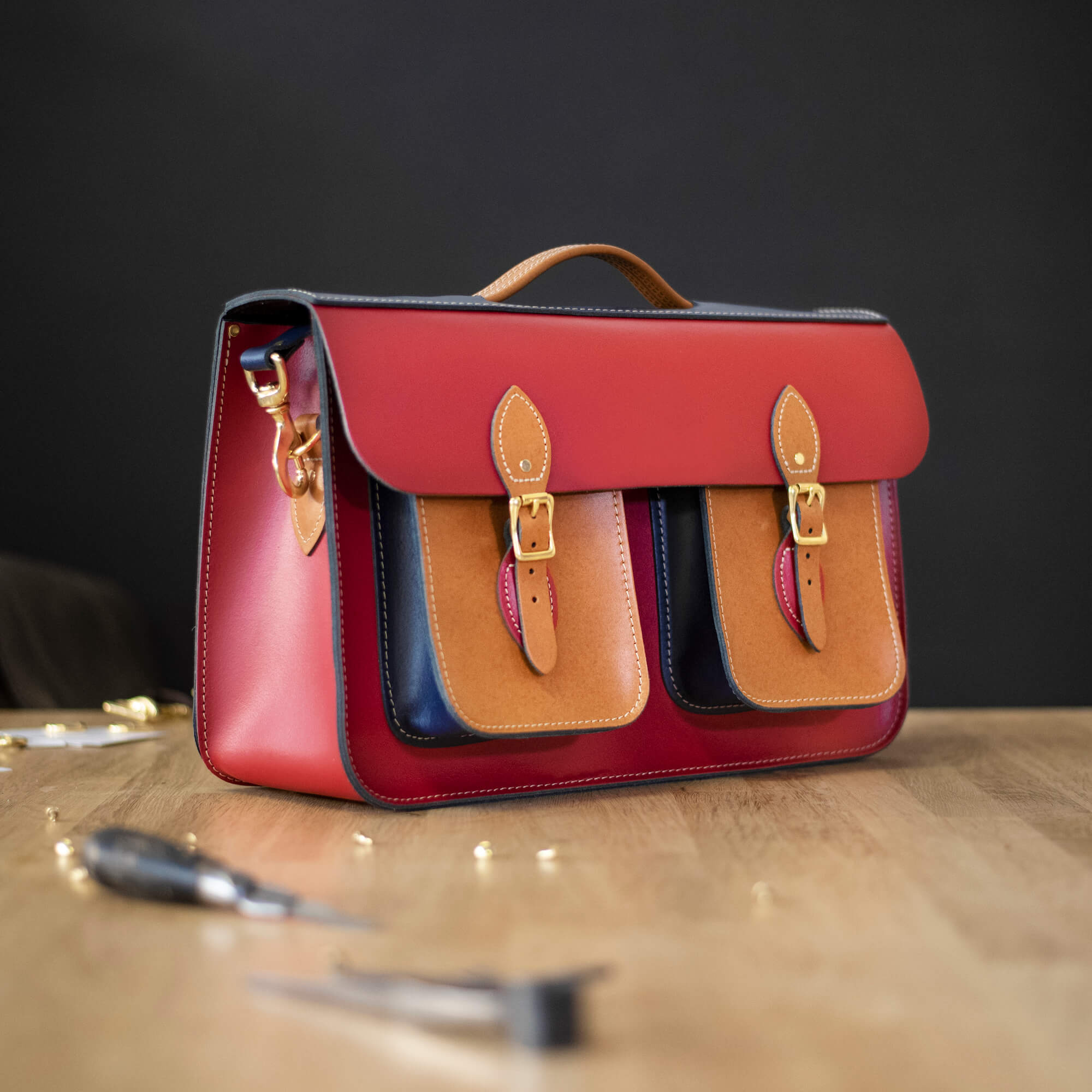 16.5 Inch Briefcase Satchel | The Leather Satchel Co.